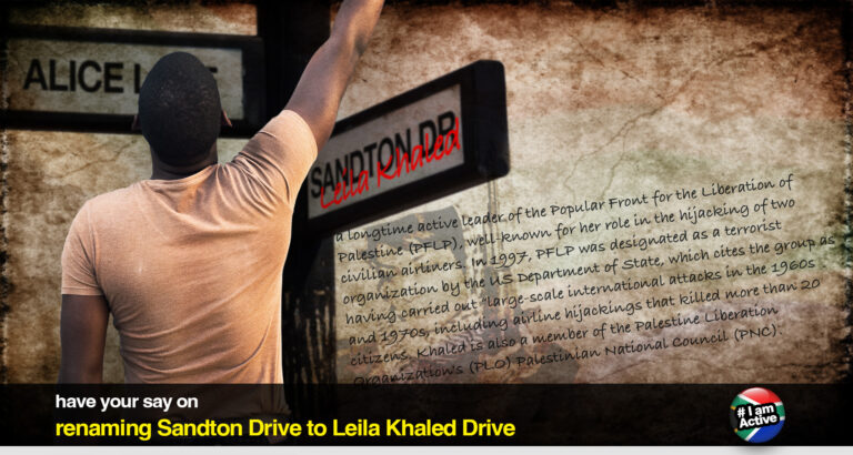 Have a say on the renaming of Sandton Drive - Dear South Africa